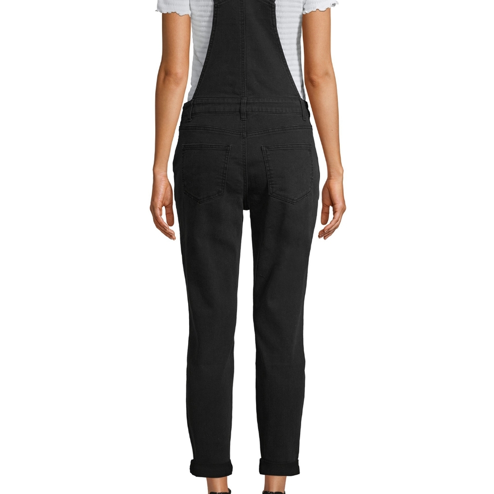 No Boundaries Skinny Overalls Slim Fit Ripped - Gem